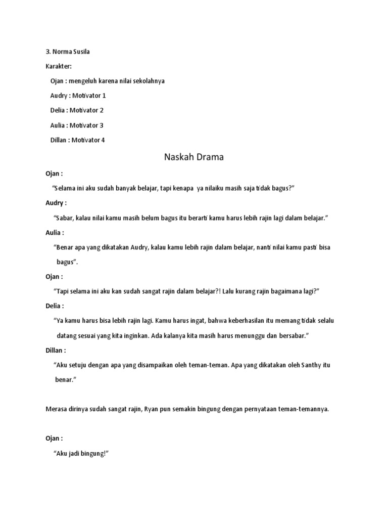 Naskah Drama Norma Susila | PDF