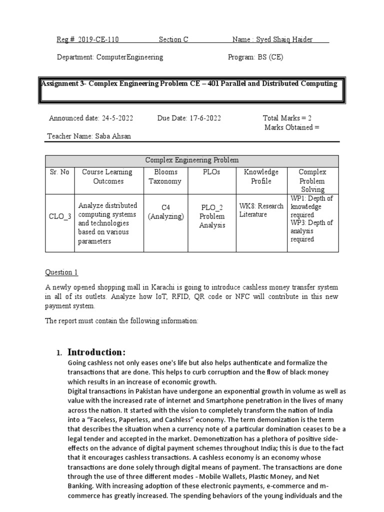 Pdc Assignment 3 110 Pdf Payments Debit Card