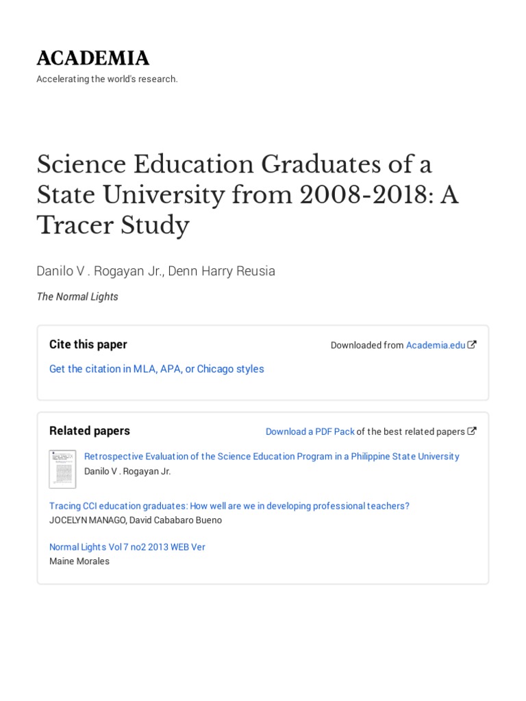 Tracer Study | PDF | Teaching Method | Survey Methodology