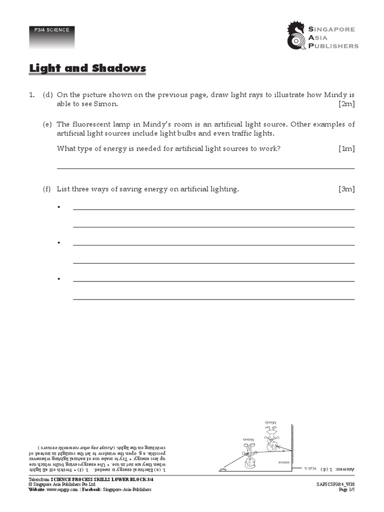 Light and Shadows: P3/4 Science | PDF | Photosynthesis | Lighting