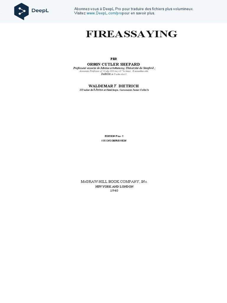 PARTIE 1à10 FIRE ASSAY FR | PDF | Éléments métalliques | Sciences physiques