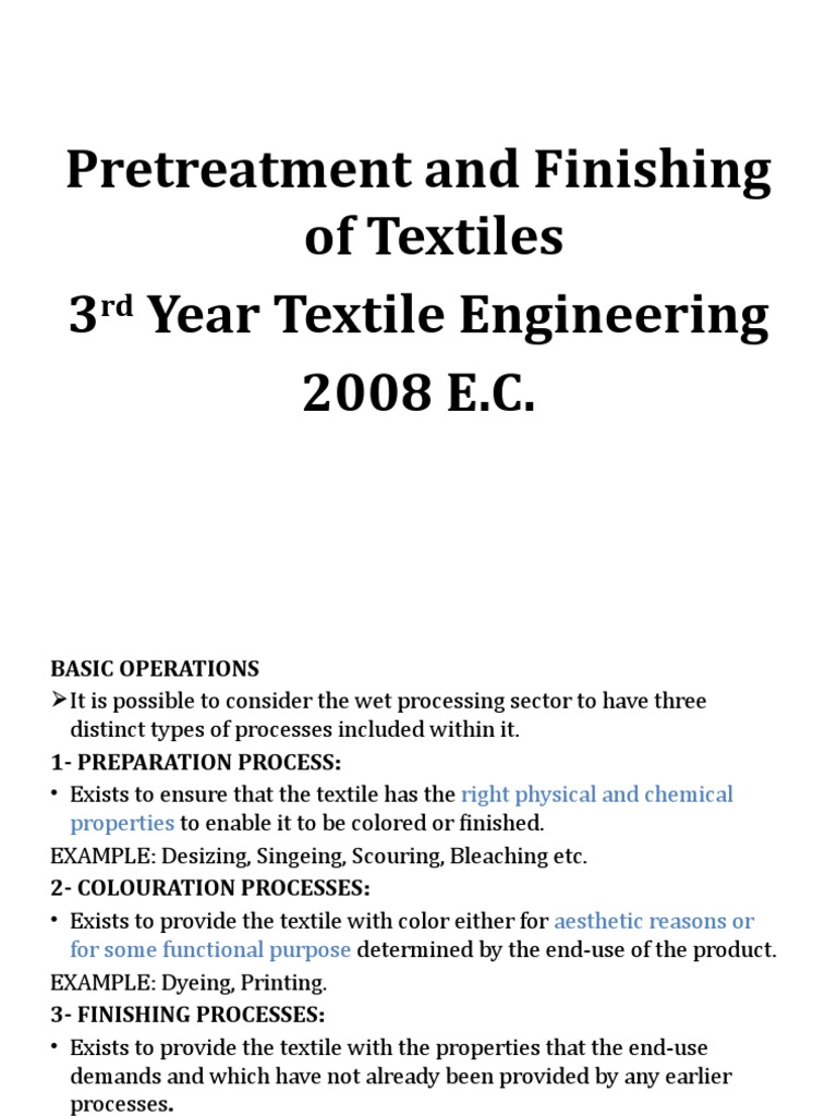 Textile Pretreatment Processes | PDF | Hydrogen Peroxide | Sodium Hydroxide
