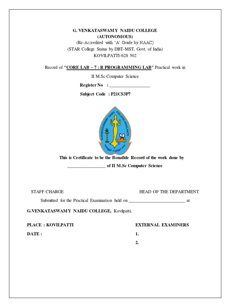 R Programming LAB | PDF | Computer Program | Programming R Programming LAB | PDF | Computer Program | Programming