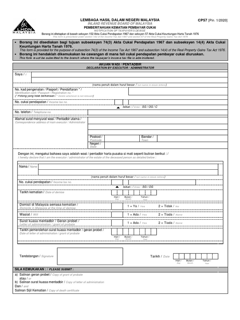Borang CP57 1 | PDF | Governance | Public Law