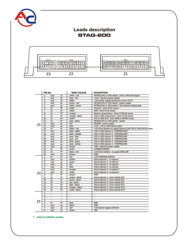 ENG STAG 200 Leads Description | PDF | Fuel Injection | Liquefied ...