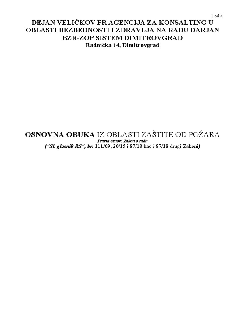 Obuka Zop | PDF