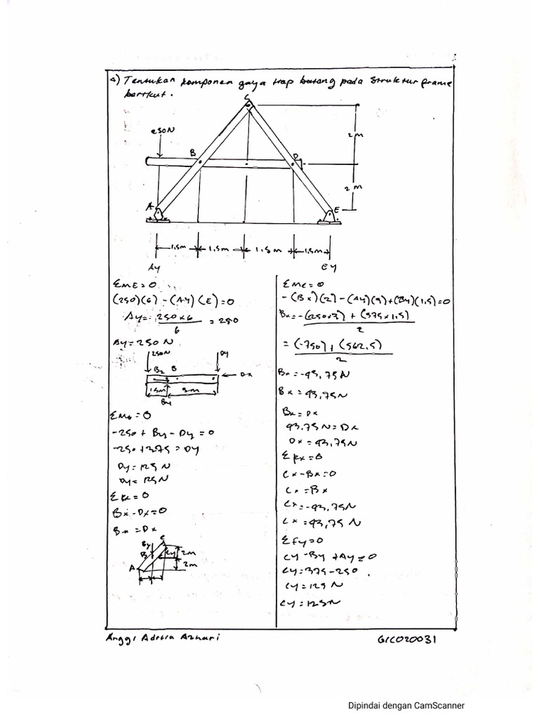 Uts - Statika Struktur - Soal 4 | PDF