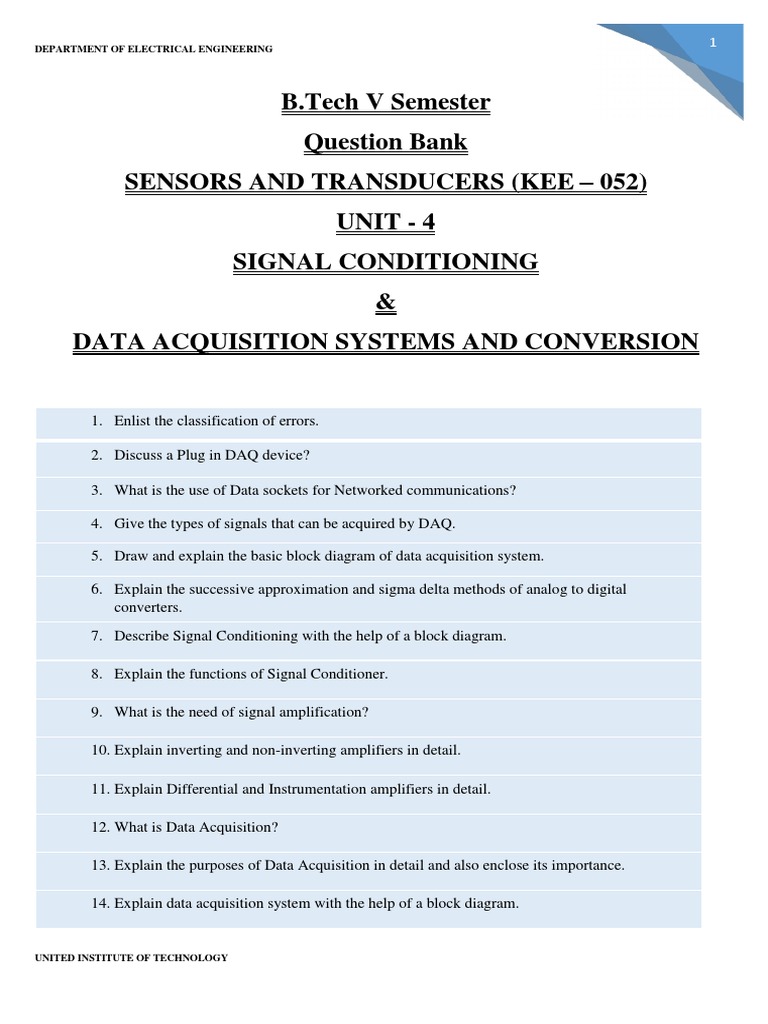 An Overview of Signal Conditioning, Data Acquisition Systems, and Data ...