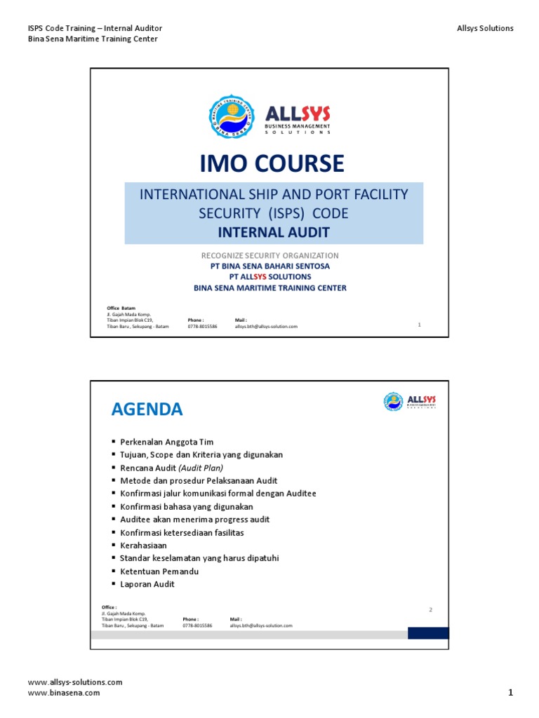 Internal Audit - Isps - Binasena | PDF