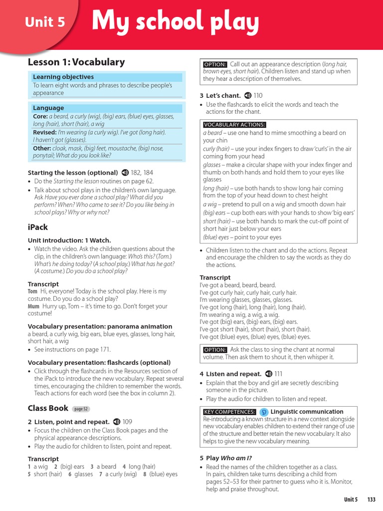Unit5 TNs Final | PDF | Vocabulary | Wig