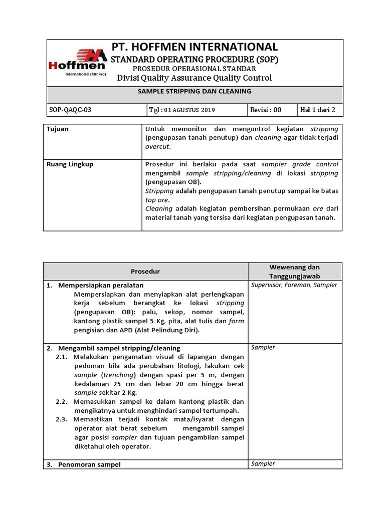 3.pengambilan Sampel Stripping Dan Cleaning Gwu | PDF