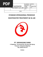 SOP Operasional WTP & WWTP | PDF | Teknologi & Rekayasa