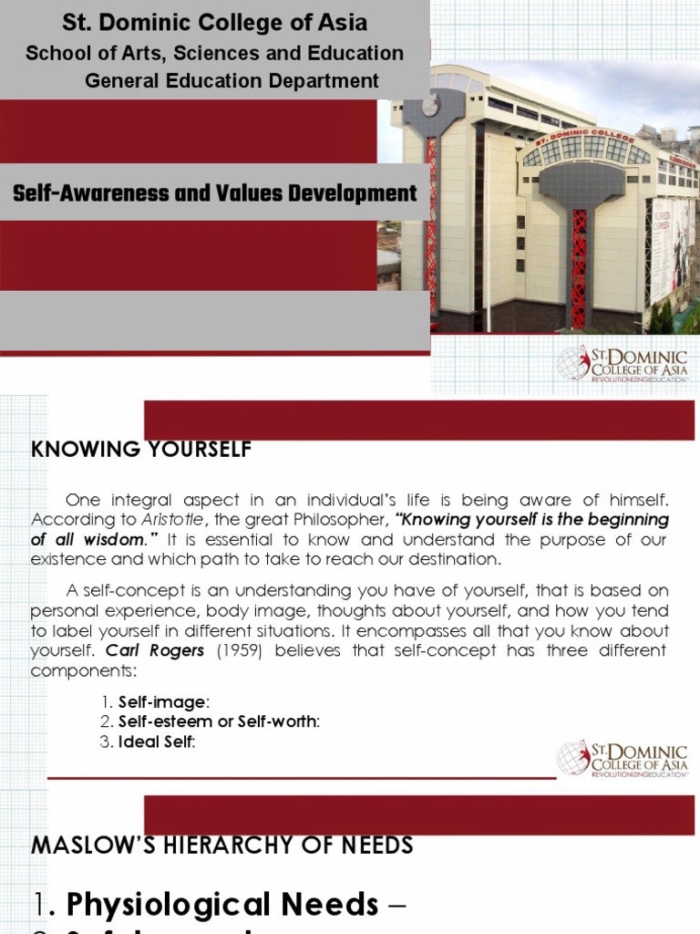 Week5 Self-Awareness and Values Development | PDF | Self Actualization ...