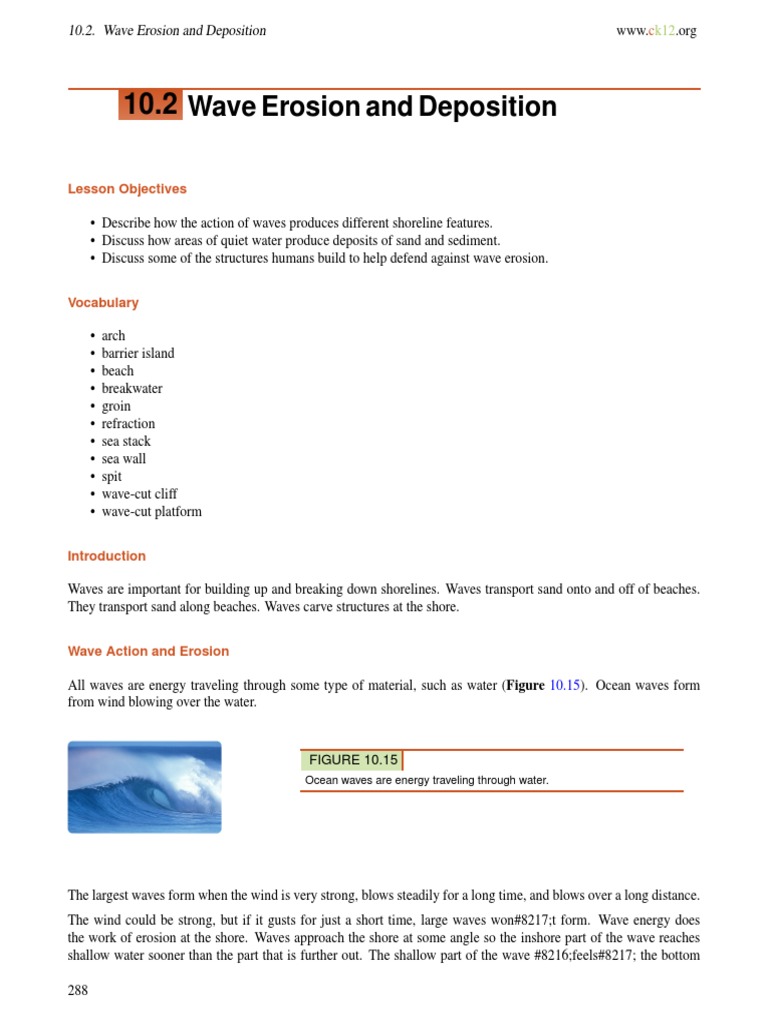 Wave Erosion 10 - 2 PDF | PDF | Beach | Erosion