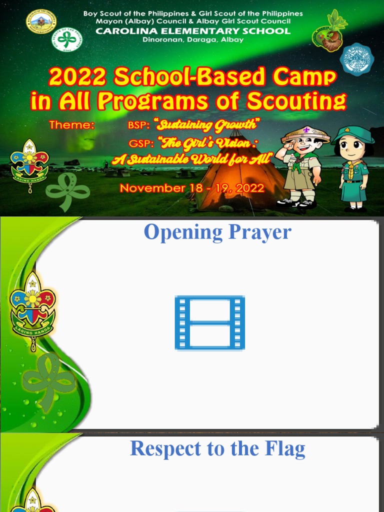 School-Based Camp Opening Program and Session 1 - History BSP | PDF