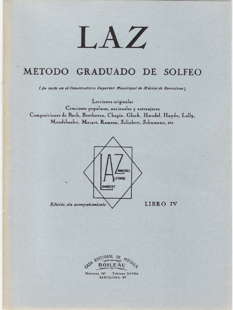 Método de Solfeo Laz Tomo 4 | PDF