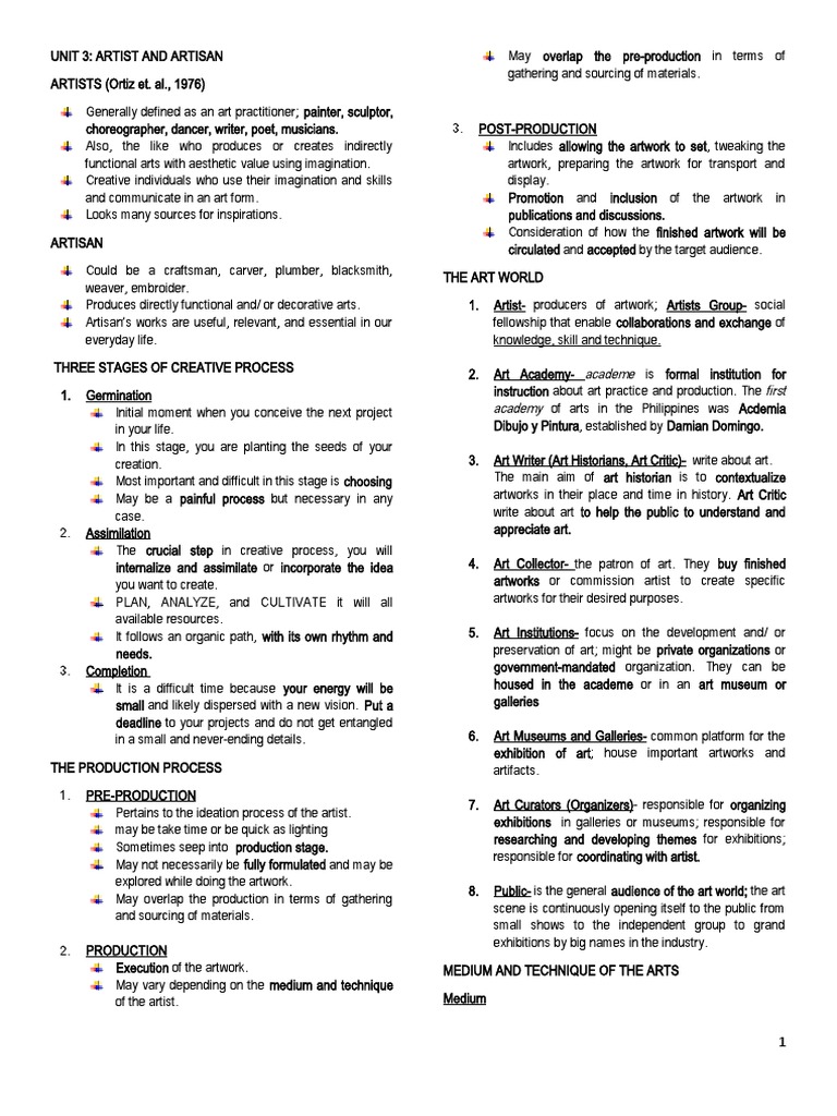 Art App Reviewer Unit3 | PDF | Paintings | Acrylic Paint