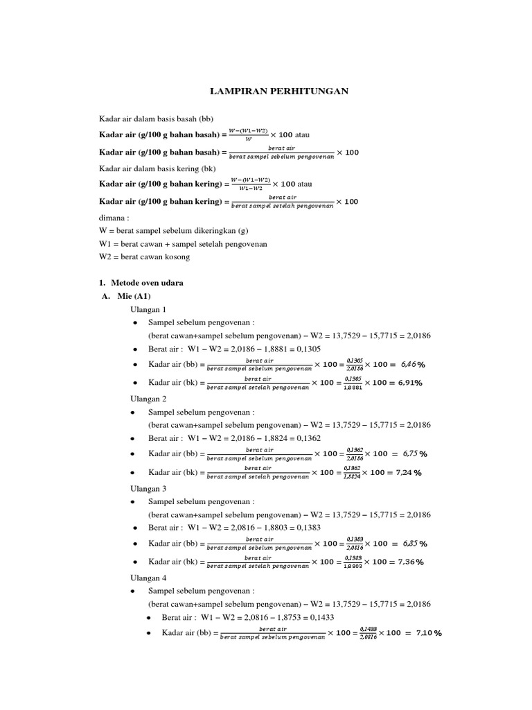 Lampiran Perhitungan Laprak 2 Amp | PDF | Descriptive Statistics | Statistical Analysis