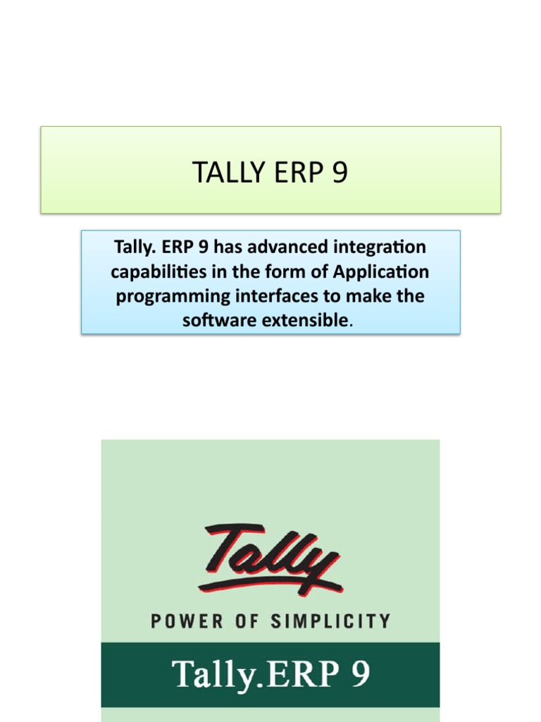 Tally Erp 9 | PDF