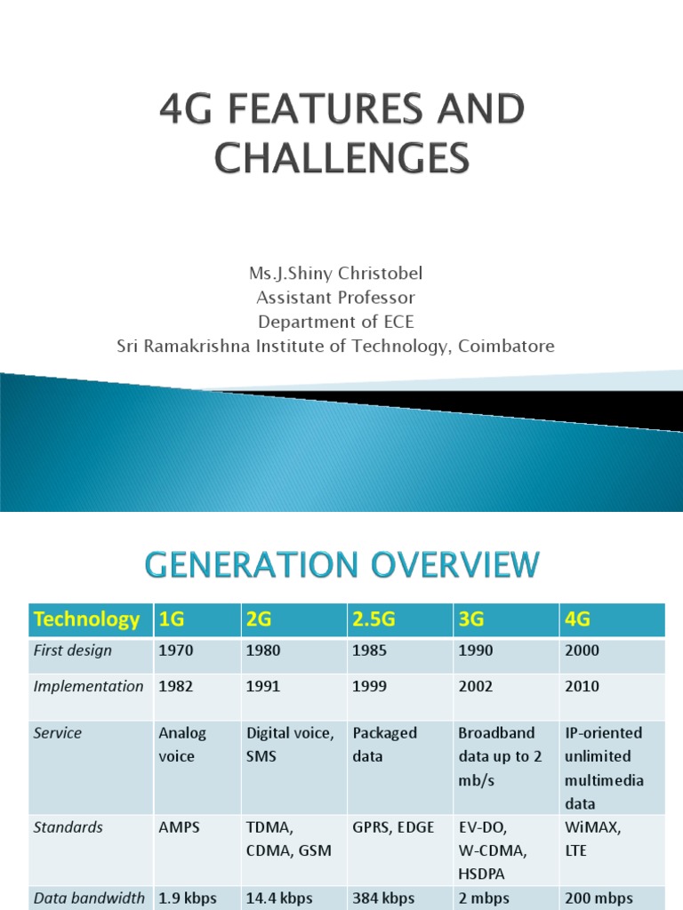 4G Features and Challenges | PDF | Wi Max | Orthogonal Frequency ...