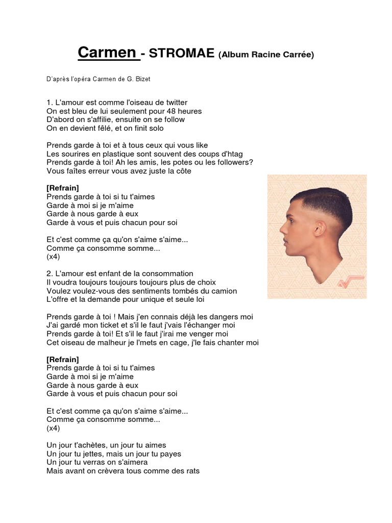 Paroles Carmen Stromae | PDF