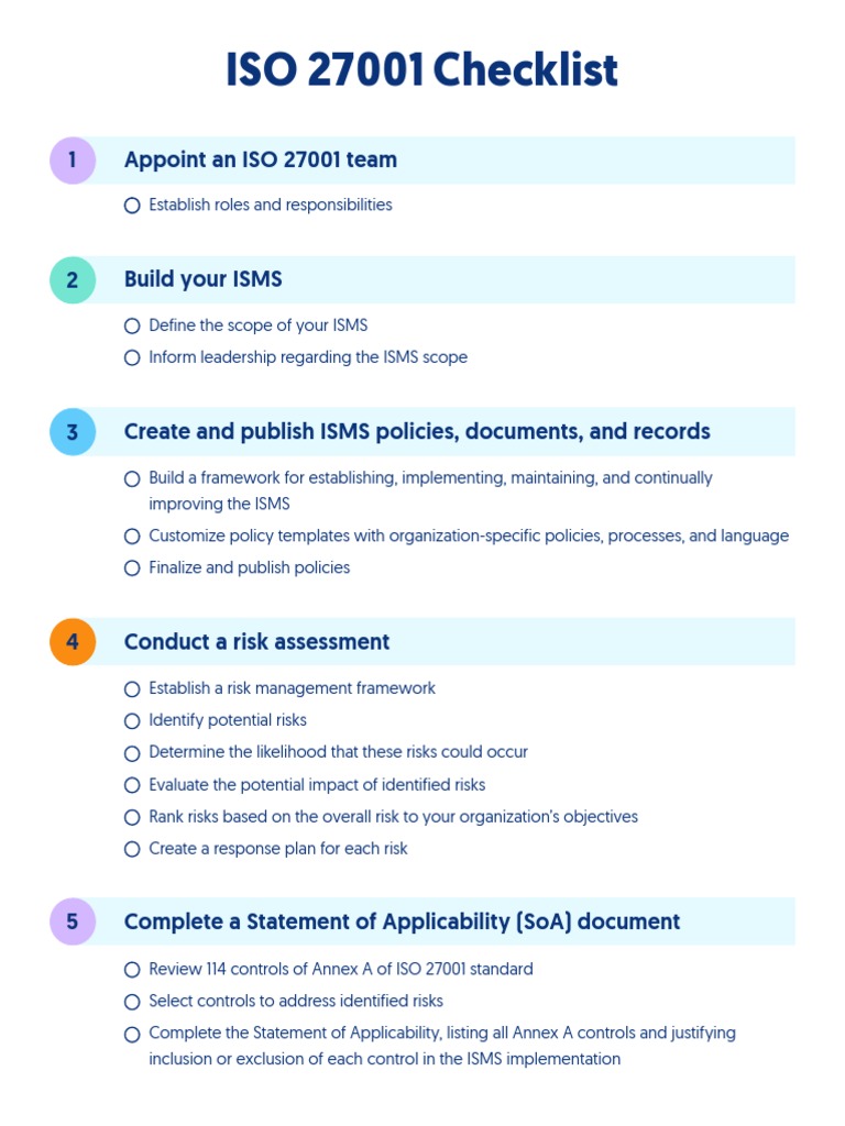 Iso 27001 Checklist | PDF