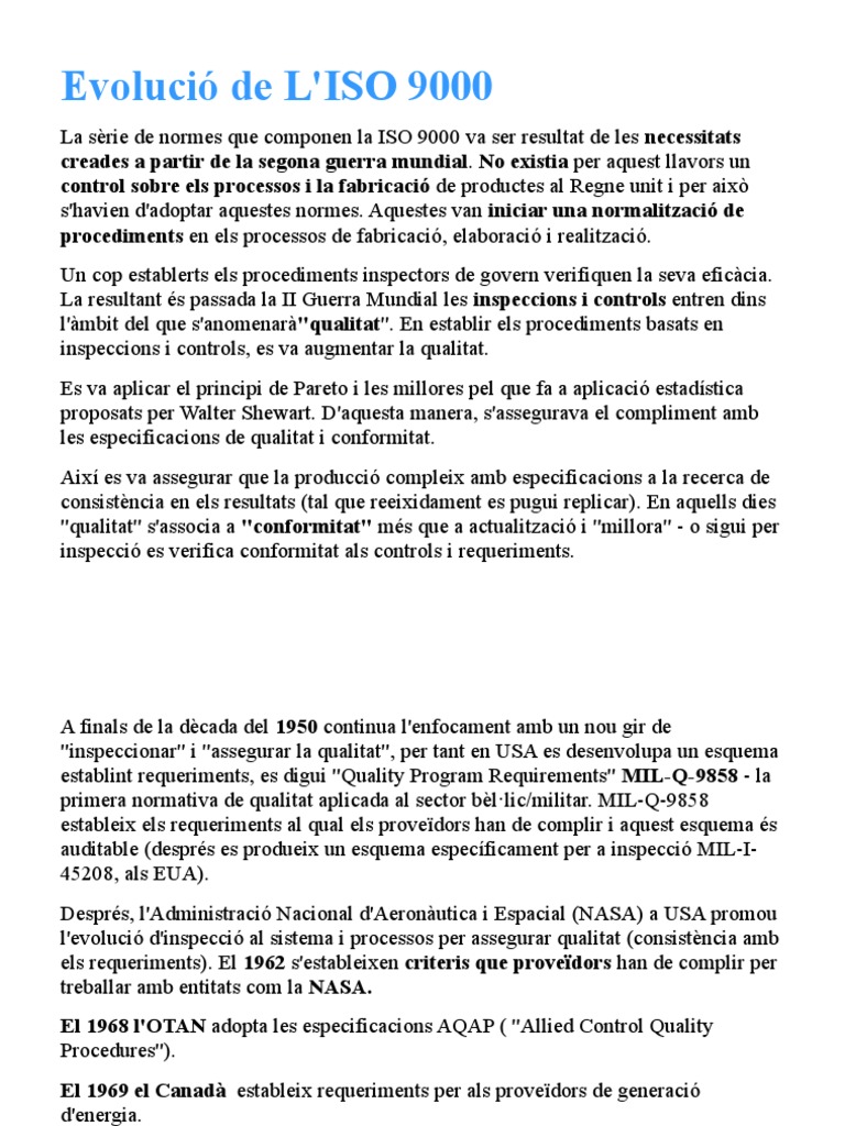 06b-Evolució Iso 9000 | PDF
