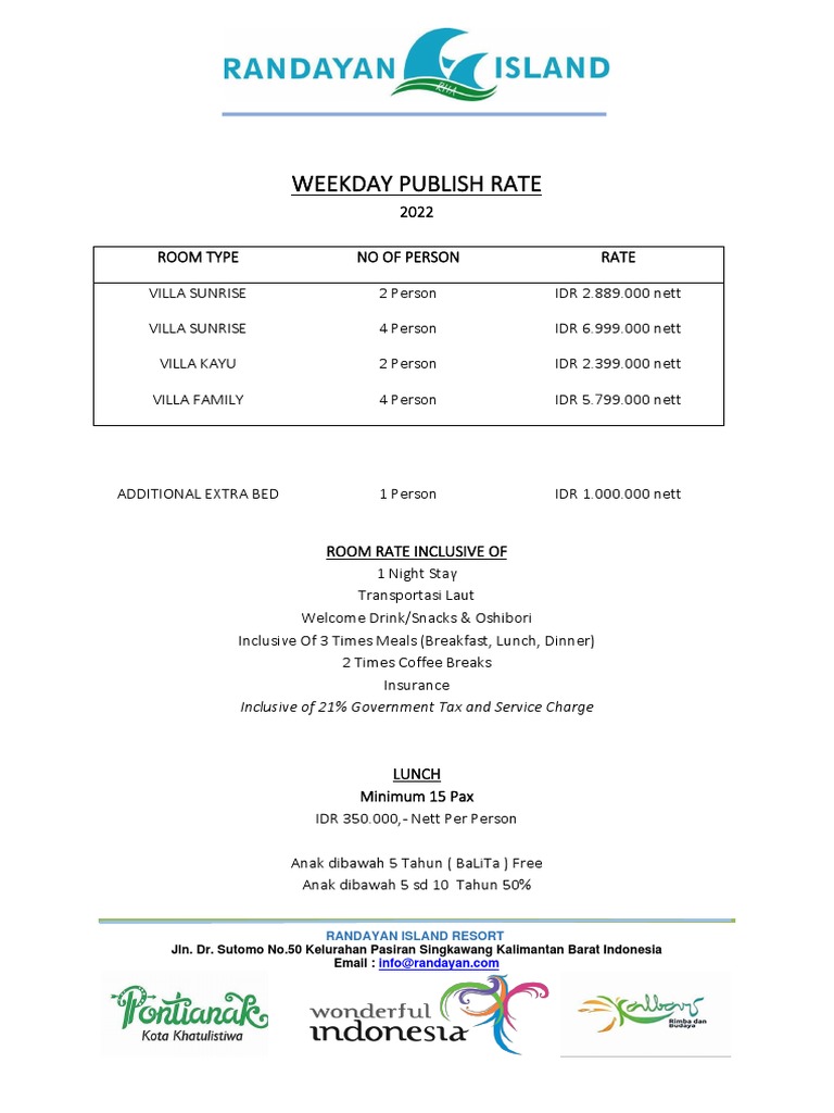 Randayan Island Resort Rates & Packages | PDF | Eating Behaviors Of ...