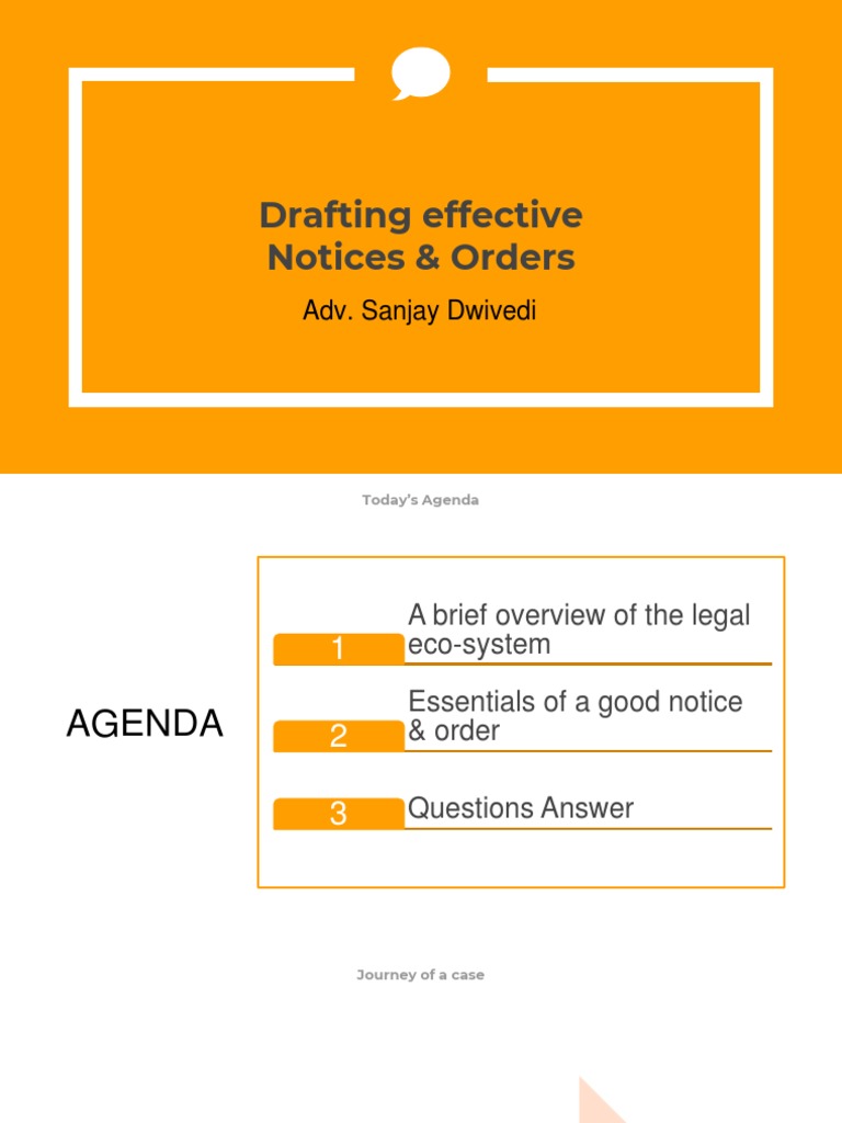 Legal Drafting for Notices & Orders | PDF | Finance & Money Management ...