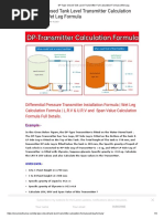 Wet and Dry Leg DP Transmitter Guide | PDF | Pressure | Pressure ...