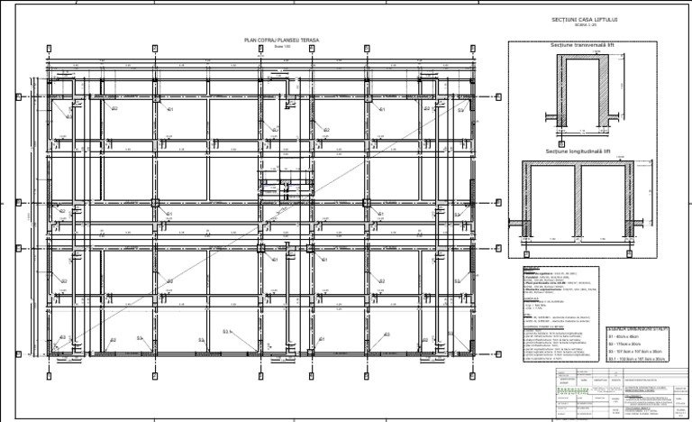 Ob - Ii-A.3.7-R07 - Plan Cofraj Planseu Terasa - 9 | PDF