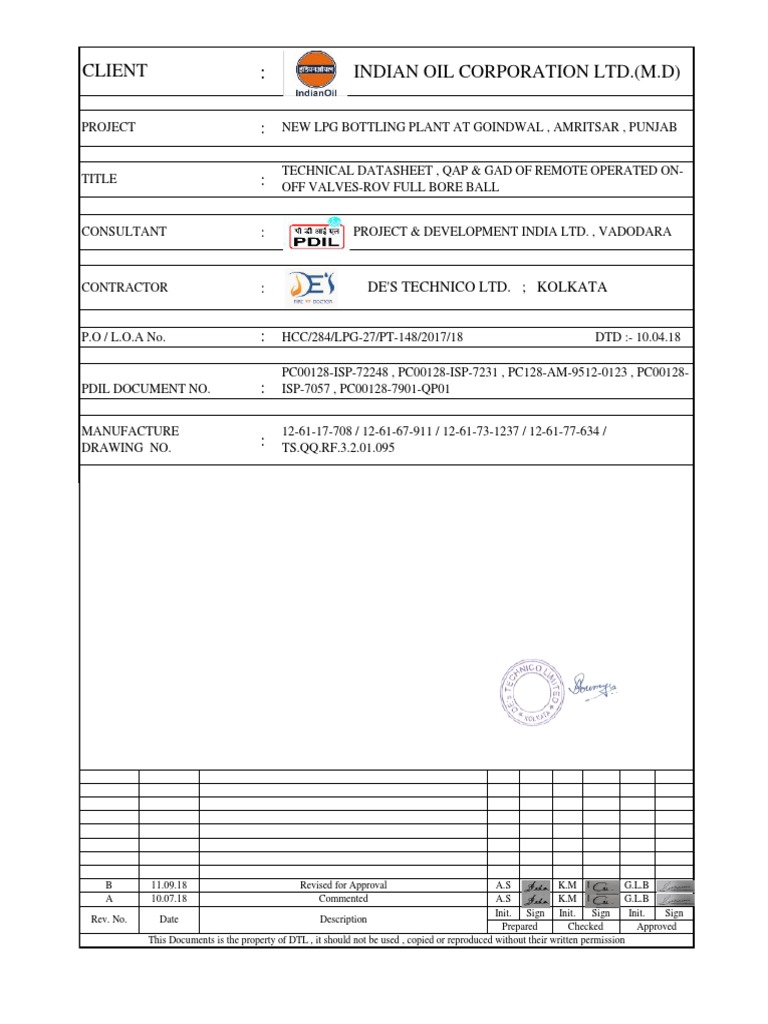 Tech Datasheet_ROV Rev1 | PDF