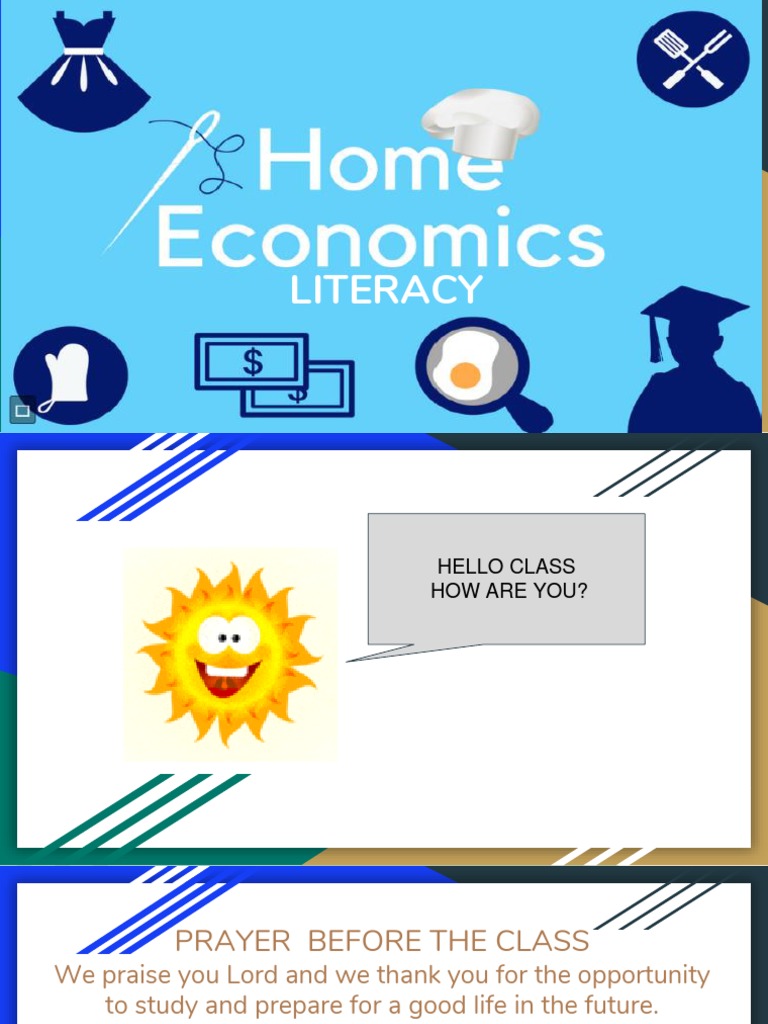 Module 1 HOME-ECONOMICS-LITERARCY | PDF | Home Economics | Teachers