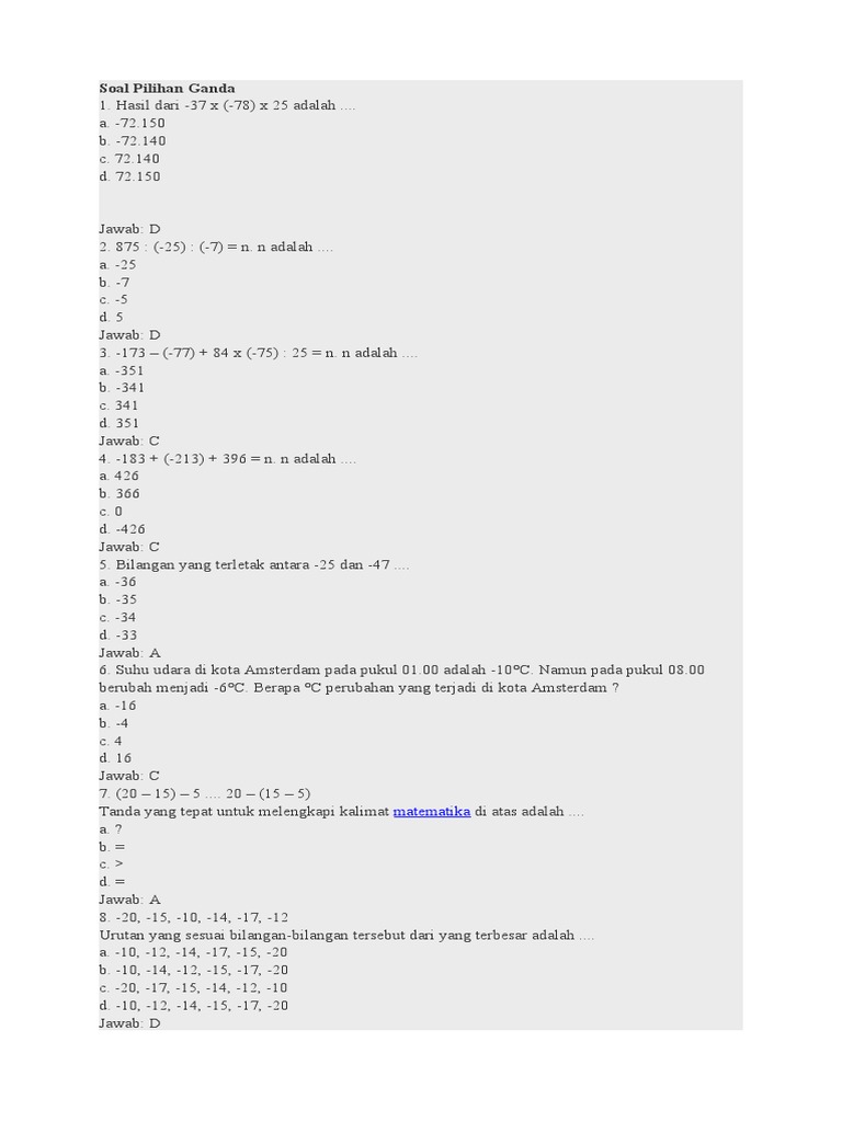 Soal Uh MTK Bab 1 Semester 1 | PDF | Teaching Methods & Materials | Technology & Engineering