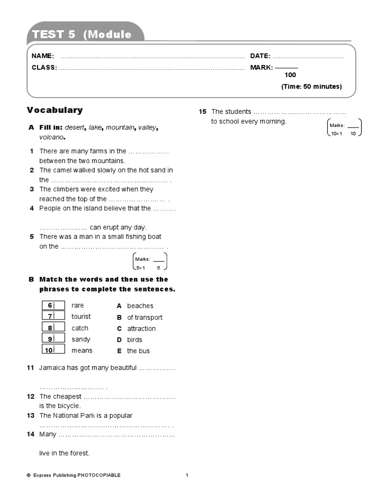 Spark 2 Int Test 5 | PDF | Earth Sciences | Physical Geography