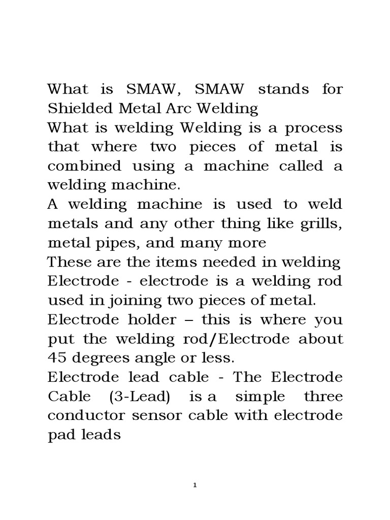 Smaw Week 3 4 | PDF | Construction | Welding