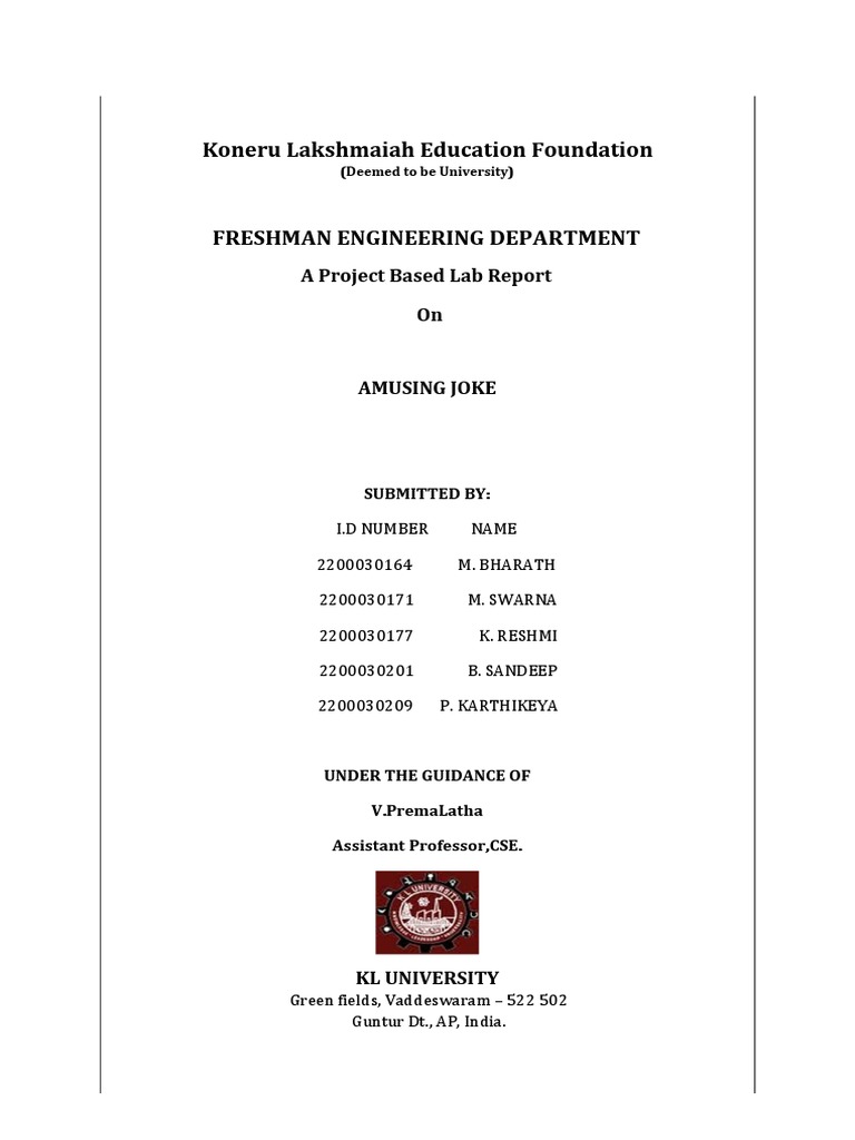 Final Amusing Joke Project CTSD Front Pages | PDF | Computing