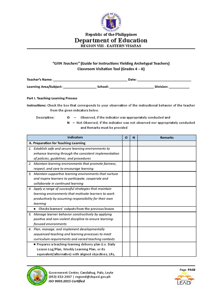 GIYA Teachers G4 610248 | PDF | Teaching Method | Learning
