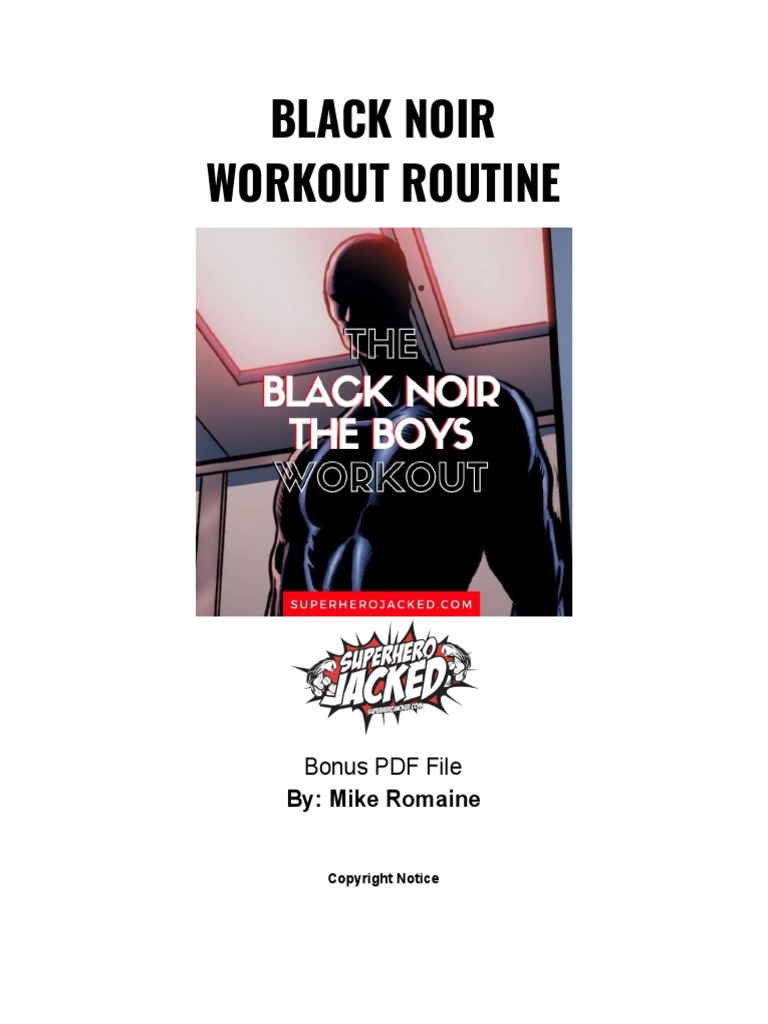 Black Noir Workout Routine PDF | PDF | Kettlebell | Recreation