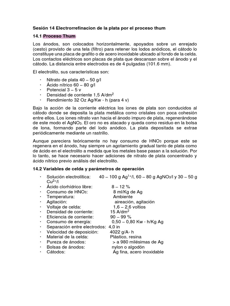 Sesion 14 | PDF | Electrodo | Plata