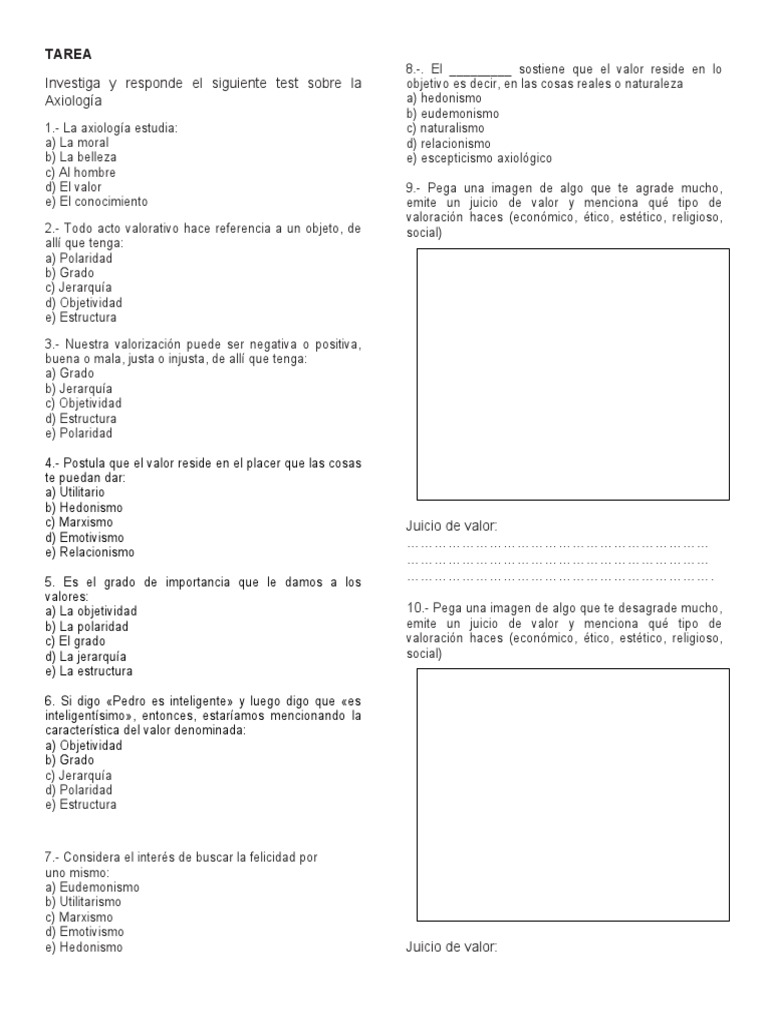 Sesión 4 TAREA | PDF | Axiología | Hedonismo