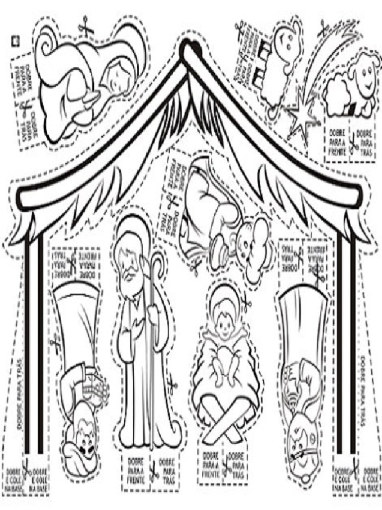 Belen de Navidad para Imprimir y Colorear | PDF