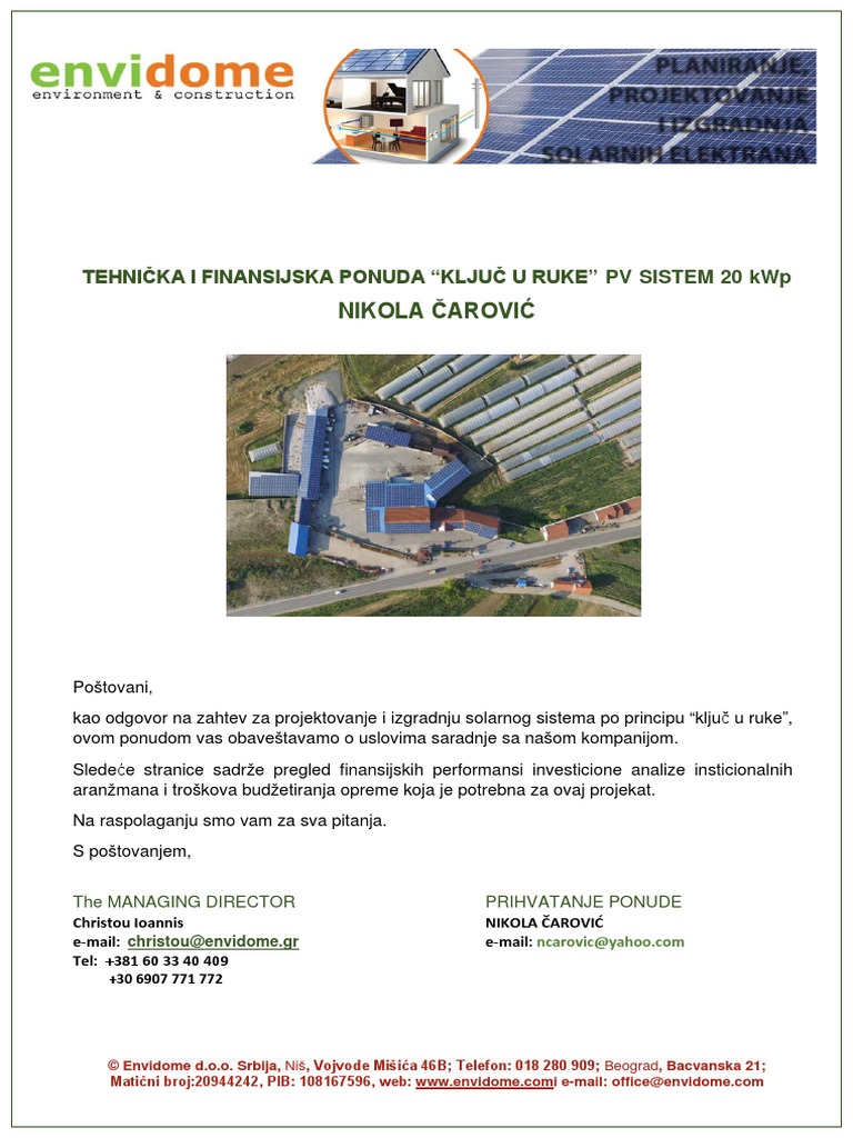 Envidome Ponuda 20 KW | PDF