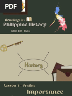 READINGS IN PHILIPPINE HISTORY (Reviewer) | PDF | Historiography | Historian