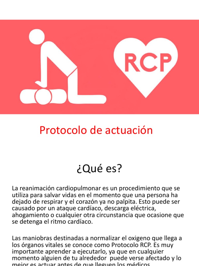 RCP, Protocolo de Actuación | PDF | Ciencia y matemáticas