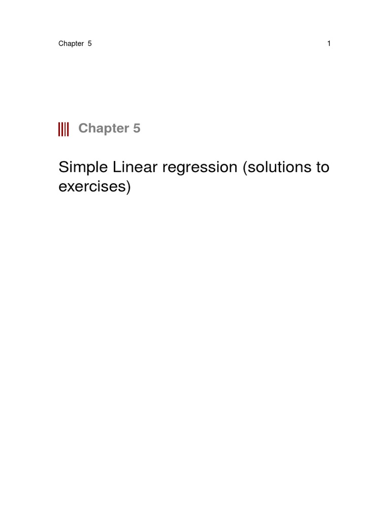 Multiple Linear Regression Exercises | PDF