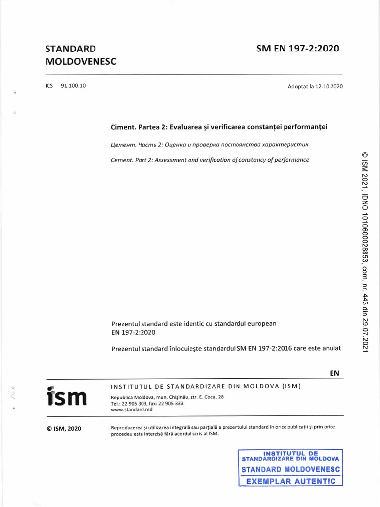 SM en 197-2-2020 | PDF | Quality Management System | Specification ...