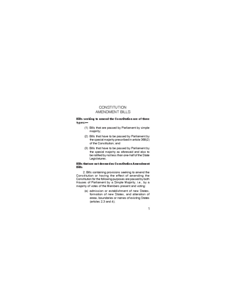 Constitution Amendment Bills | PDF | Governance | Common Law