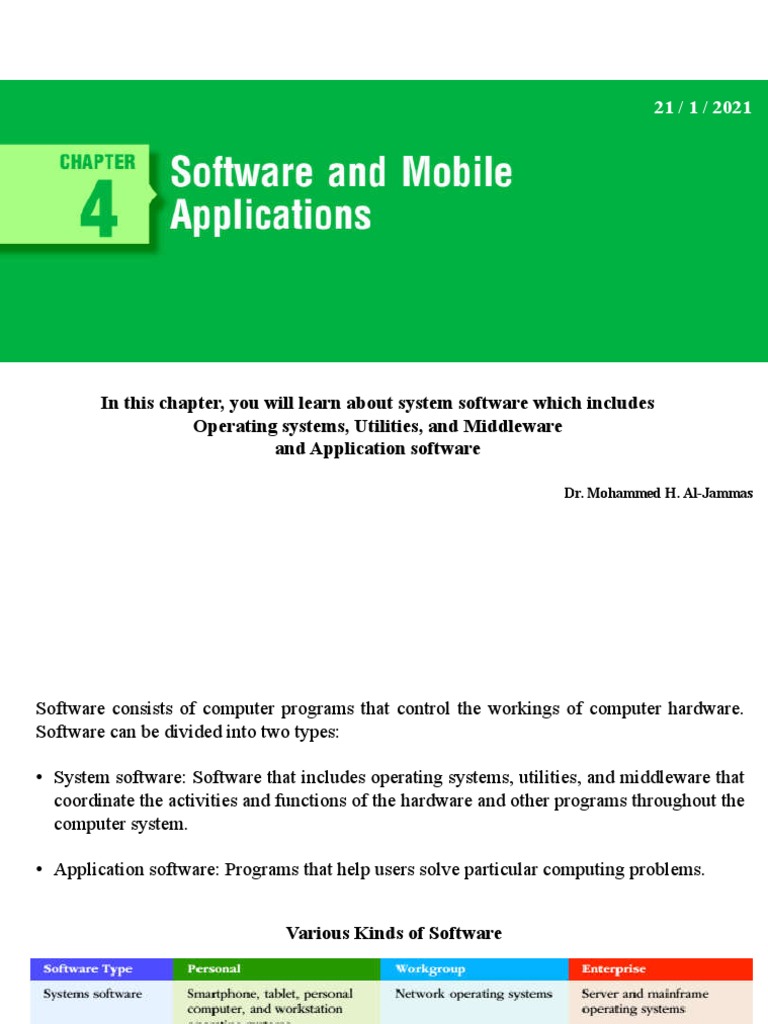 3 Software And Mobile Pdf Operating System Graphical User Interfaces