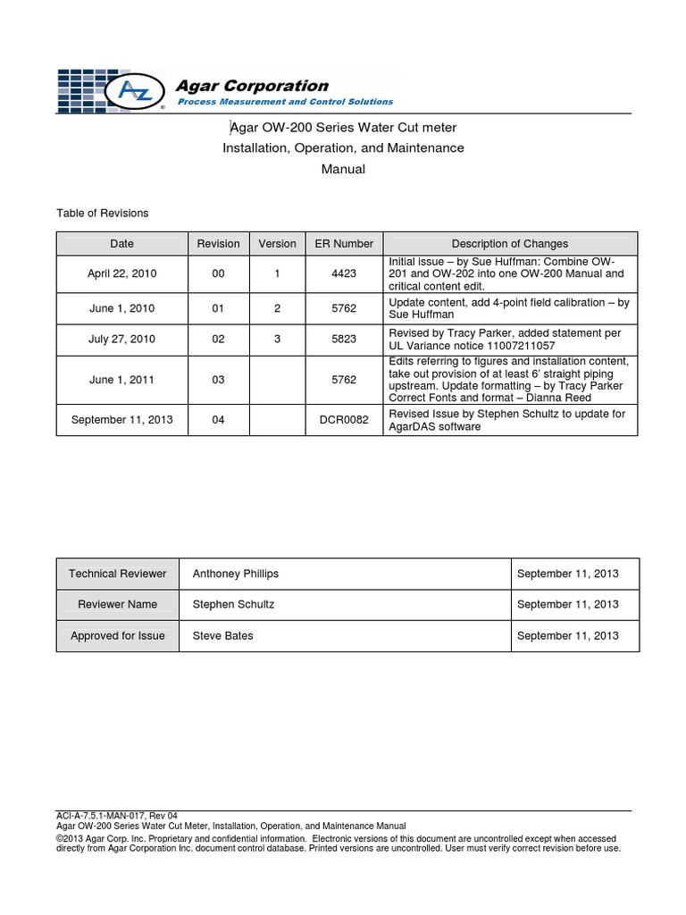 OW200 Product Manual With AgarDAS (Released 2013) | PDF | Computer ...